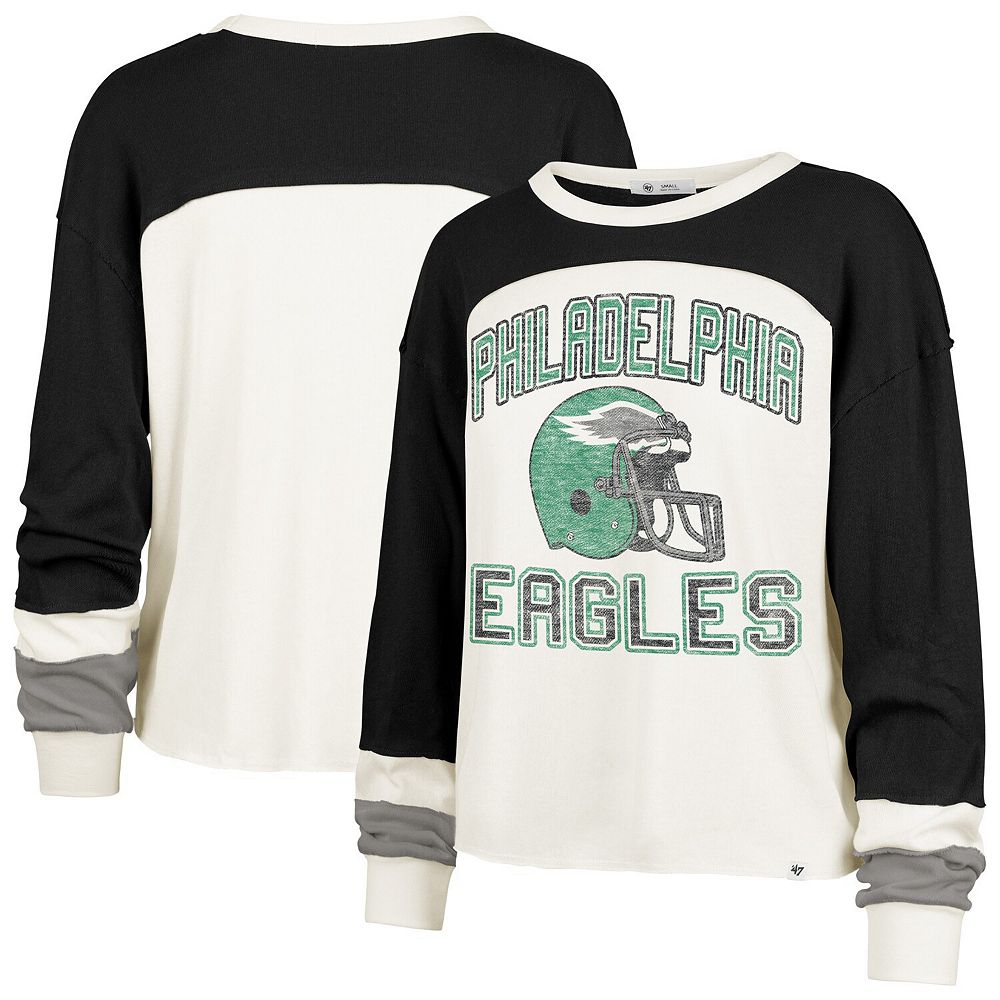 Women's Profile Cream/Black Philadelphia Eagles Double Header Curve ...