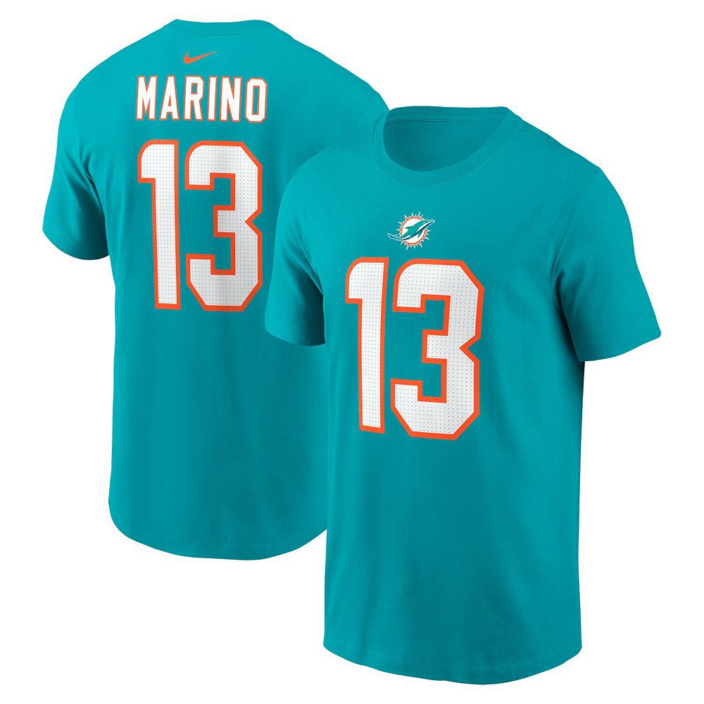 Men's Nike Dan Marino Aqua Miami Dolphins Retired Player Name & Number ...
