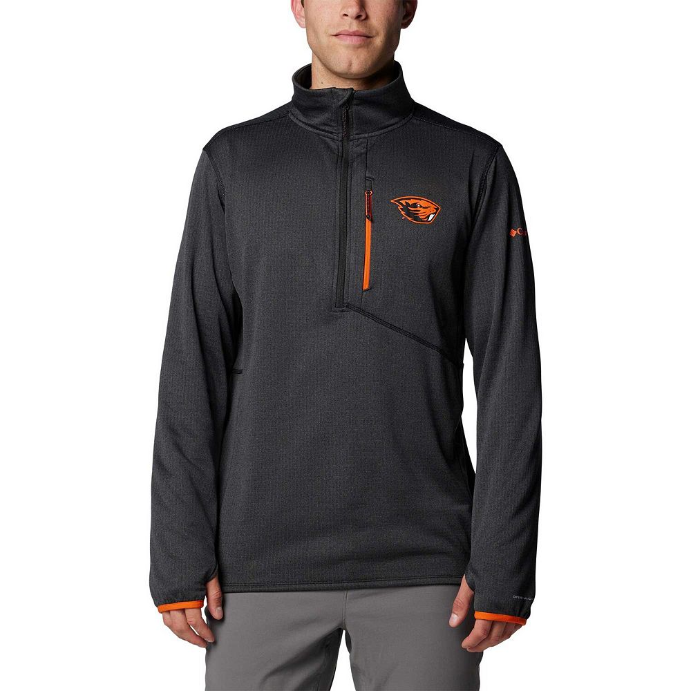 Men's Columbia Black Oregon State Beavers Park View Grid Fleece Omni ...