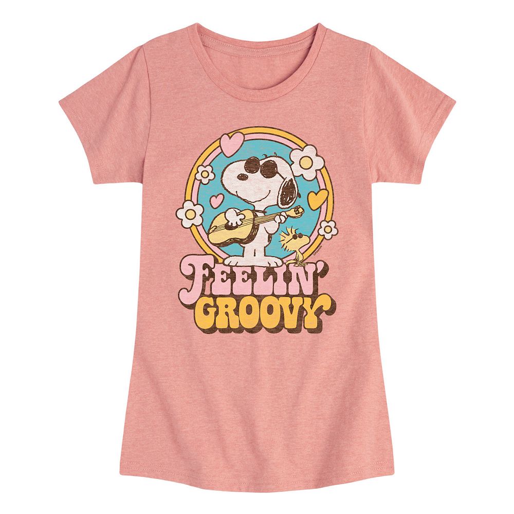 Girls 7-16 Peanuts Snoopy Vintage Feelin' Groovy Graphic Tee