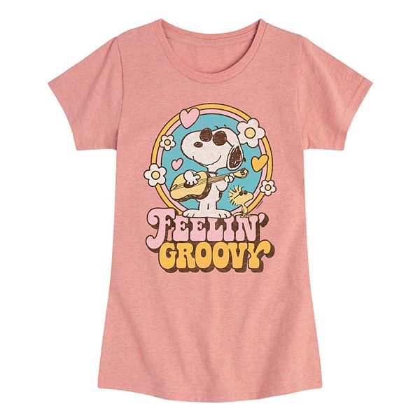 Girls 7-16 Peanuts Snoopy Vintage Feelin' Groovy Graphic Tee