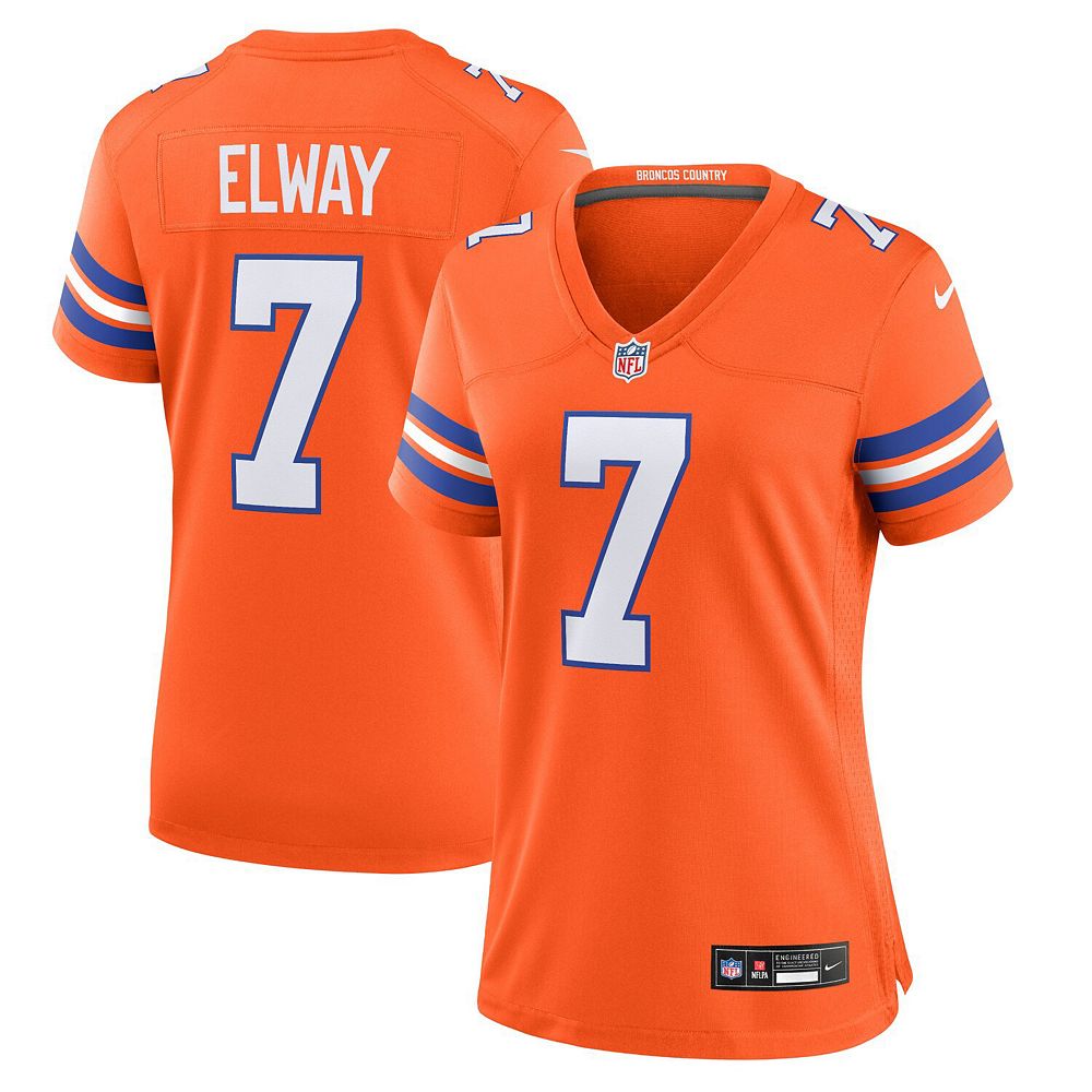 Women's Nike John Elway Orange Denver Broncos Mile High Collection 1977 ...