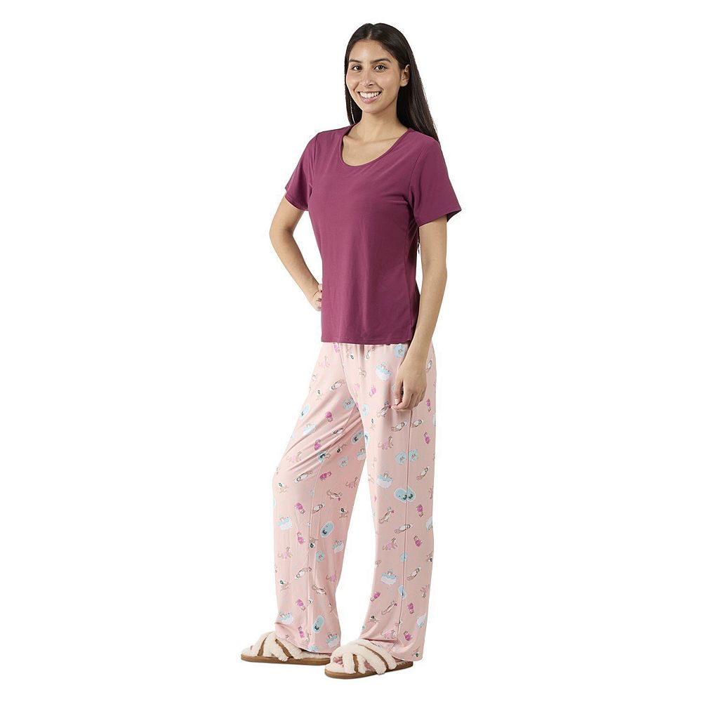 Women's Spa Kitty Two Piece Pj Set In A Bag