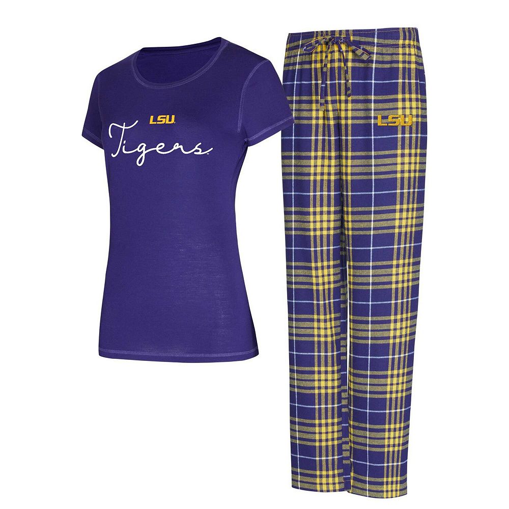 Women's Concepts Sport Purple LSU Tigers Vector T-Shirt & Flannel Pants ...