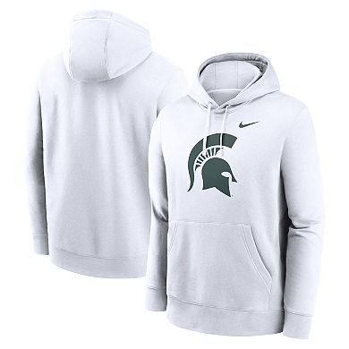 Men's Nike White Michigan State Spartans Primetime Club Fleece Pullover ...