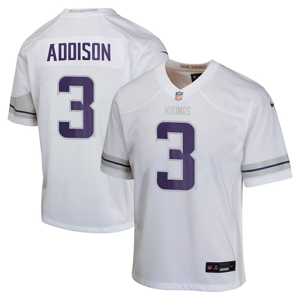 Youth Nike Jordan Addison White Minnesota Vikings Game Jersey