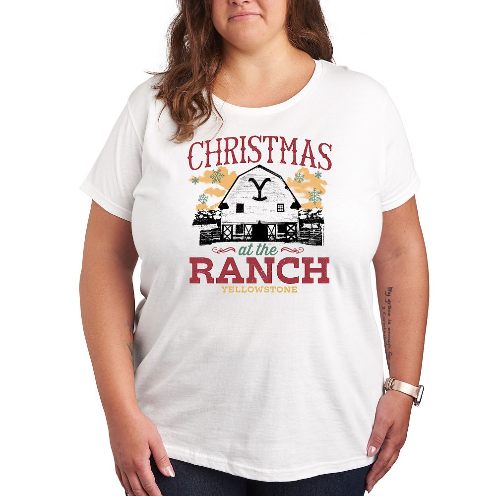 Plus Size Yellowstone Christmas Ranch Graphic Tee