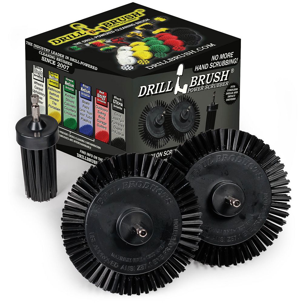 Grill Cleaning Drill Scrub Brush Attachment - Ultra Stiff - Bbq ...