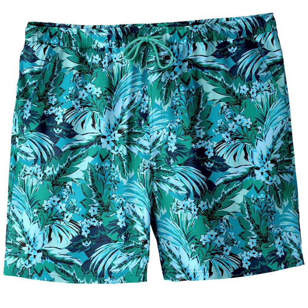 Kingsize Men's Big & Tall 5 Flex Swim Trunk With Super Stretch Liner