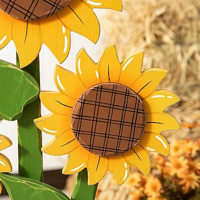Glitzhome 29"h Fall Welcome Sunflowers Sign For Front Door Porch ...