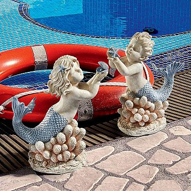 Gifts From The Sea Mermaid And Merboy Statues: Set Of Two
