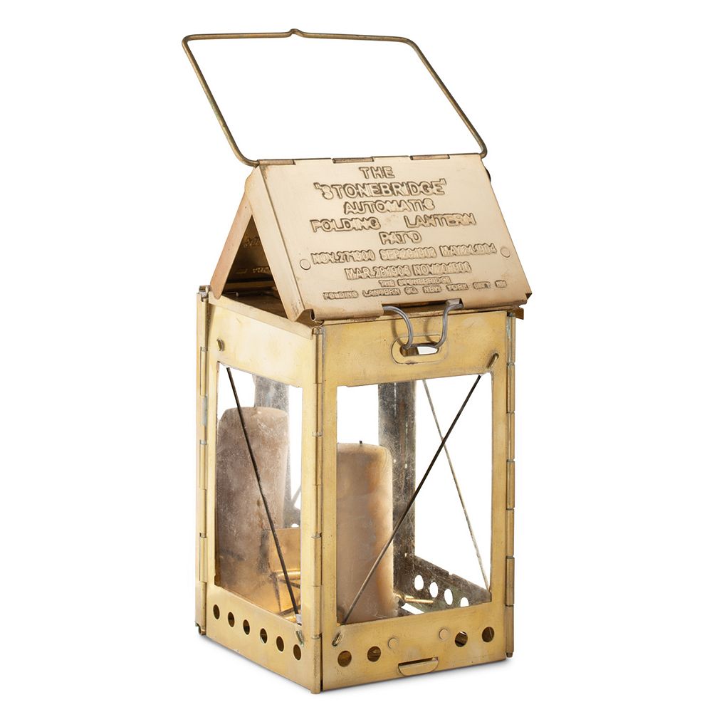 Kings County Tools Brass Candle Lantern Table Decor