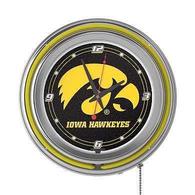 University of Iowa Retro Neon Wall Clock