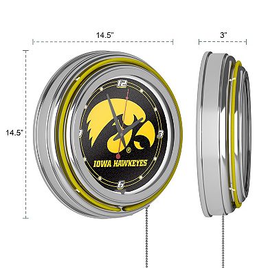University of Iowa Retro Neon Wall Clock