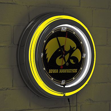 University of Iowa Retro Neon Wall Clock