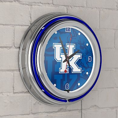 University of Kentucky Fade Retro Neon Wall Clock
