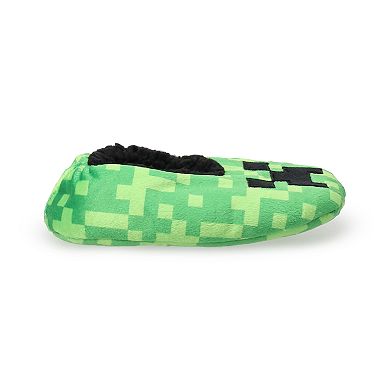 Boys 4-14 Minecraft Creeper Print Slippers