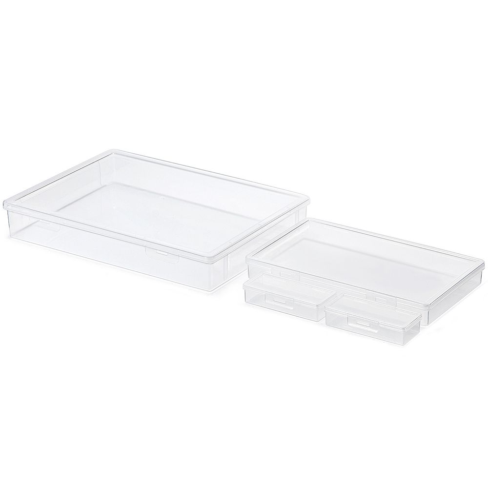 Sorbus 4-pc. Stackable Portable Project Case Document Holder Set