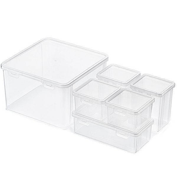 Sorbus 6-pc. Hardware Storage Container Set with Built in Lids
