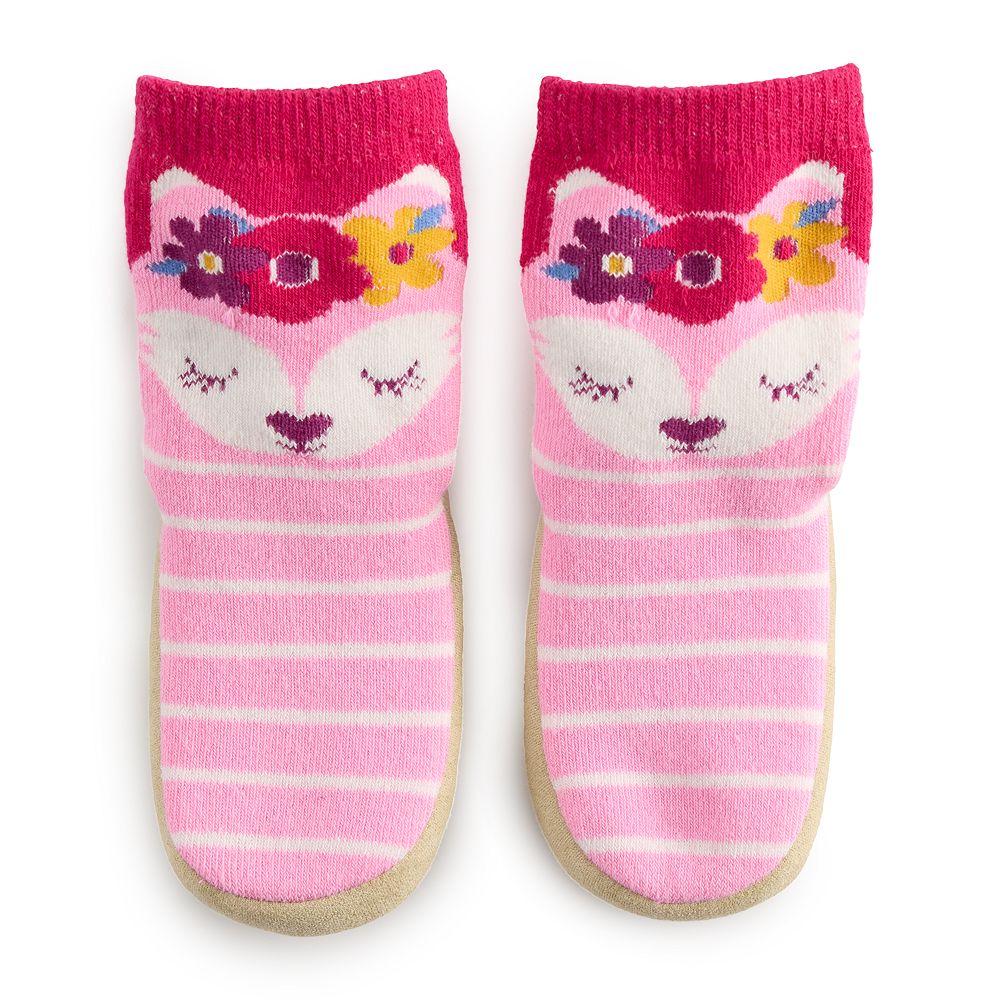 Baby & Toddler Girl Jumping Beans® Fox Slipper Socks
