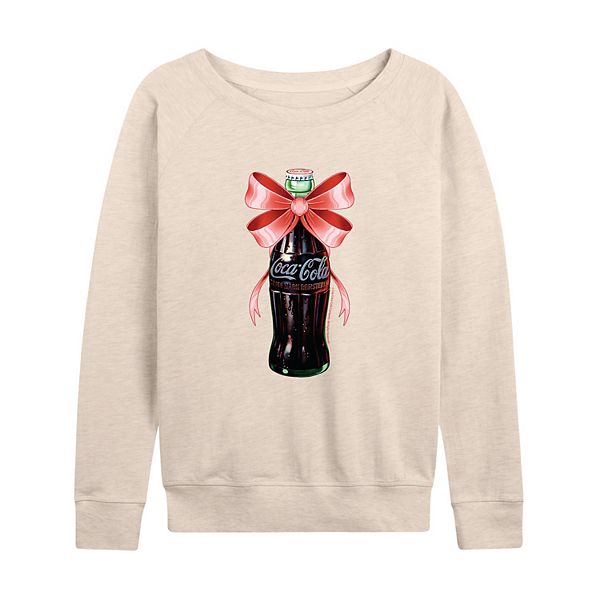 Women's Coca-Cola Bottle Bow French Terry Long Sleeve Tee