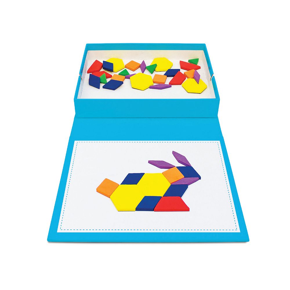 Junior Learning Rainbow Pattern Blocks Magnetic Activities Learning Set