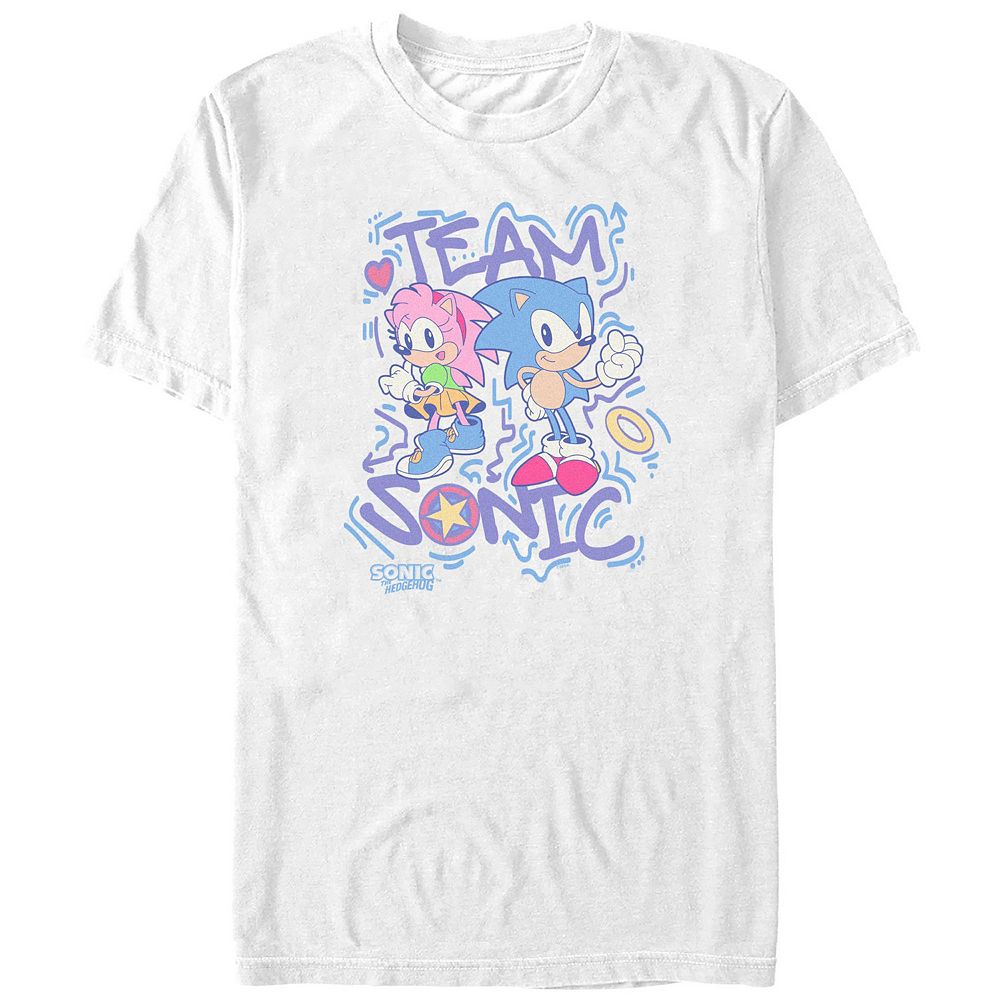 Men's Sonic The Hedgehog Team Sonic 90s Style Graphic Tee