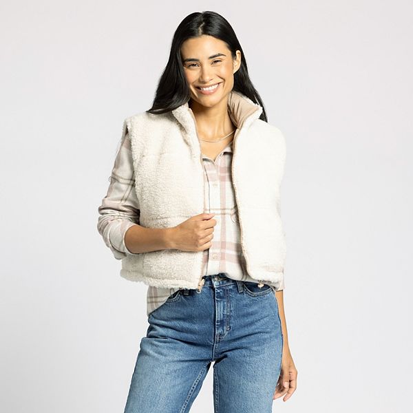 Women's Thread & Supply Reversible Sherpa Cropped Vest