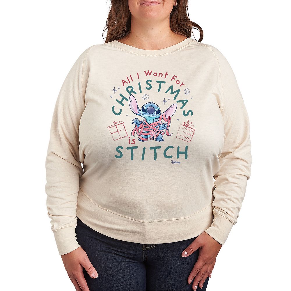 Disney's Lilo & Stitch Plus Size A Stitch For Christmas French Terry ...