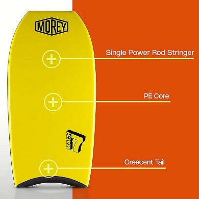 Morey Mach 7 Body Board for All Wave Conditions, Lightweight with PE ...