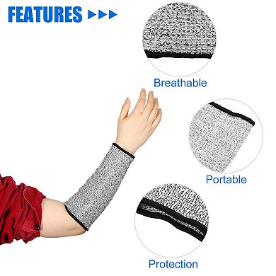 Pair Hppe Protection Arm Cut Resistant Sleeves Prevent Scratch For ...