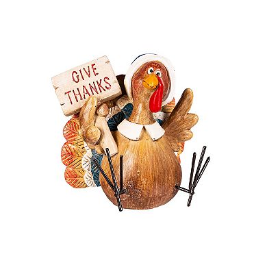 Evergreen Enterprises Thanksgiving Turkey with Metal Feet Tabletop ...