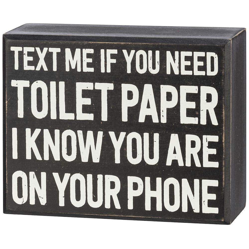 By Kathy Toilet Paper Box Sign Wall Art