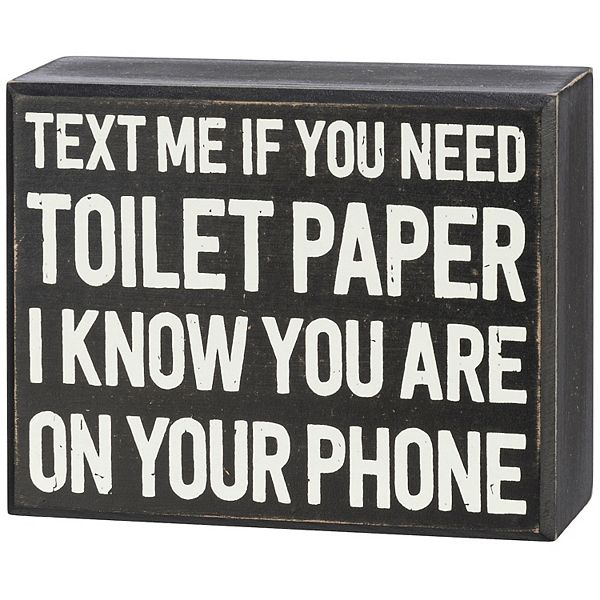 By Kathy Toilet Paper Box Sign Wall Art