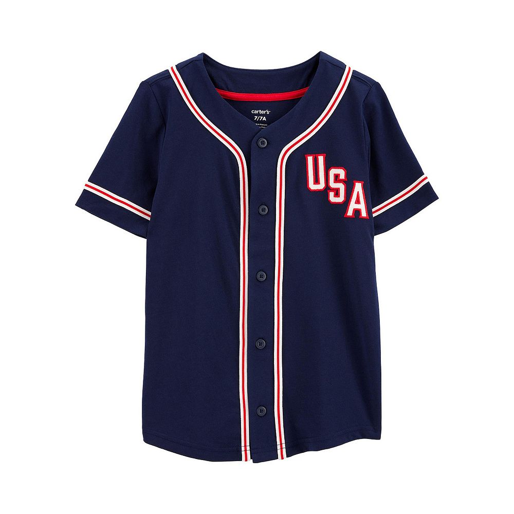Boys 4-14 Carter's USA Varsity Button-Down Shirt