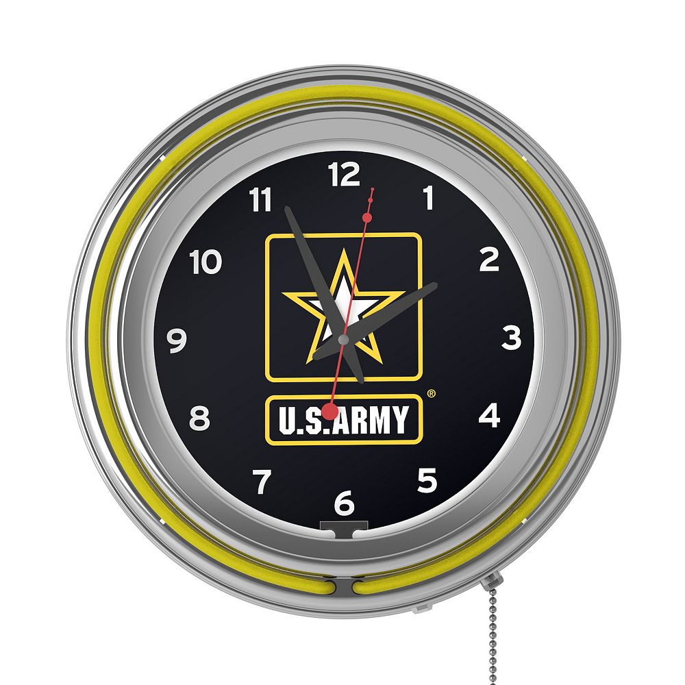 United States Army Retro Neon Wall Clock