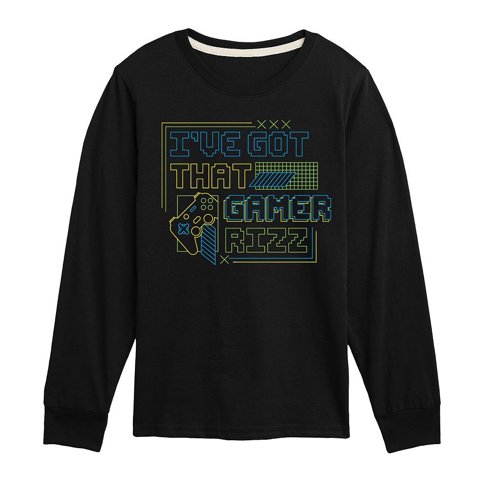 Boys 8-20 I've Got That Gamer Rizz Long Sleeve Graphic Tee