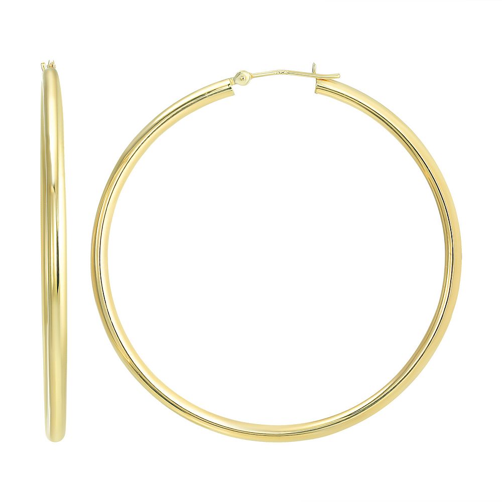 Forever 14K 14k Gold Medium Hoop Earrings