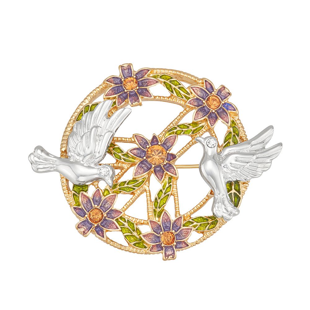 Napier Gold Tone Peace Pin