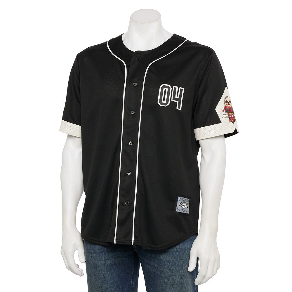 Men's GTL4 Skull Rose Baseball Jersey