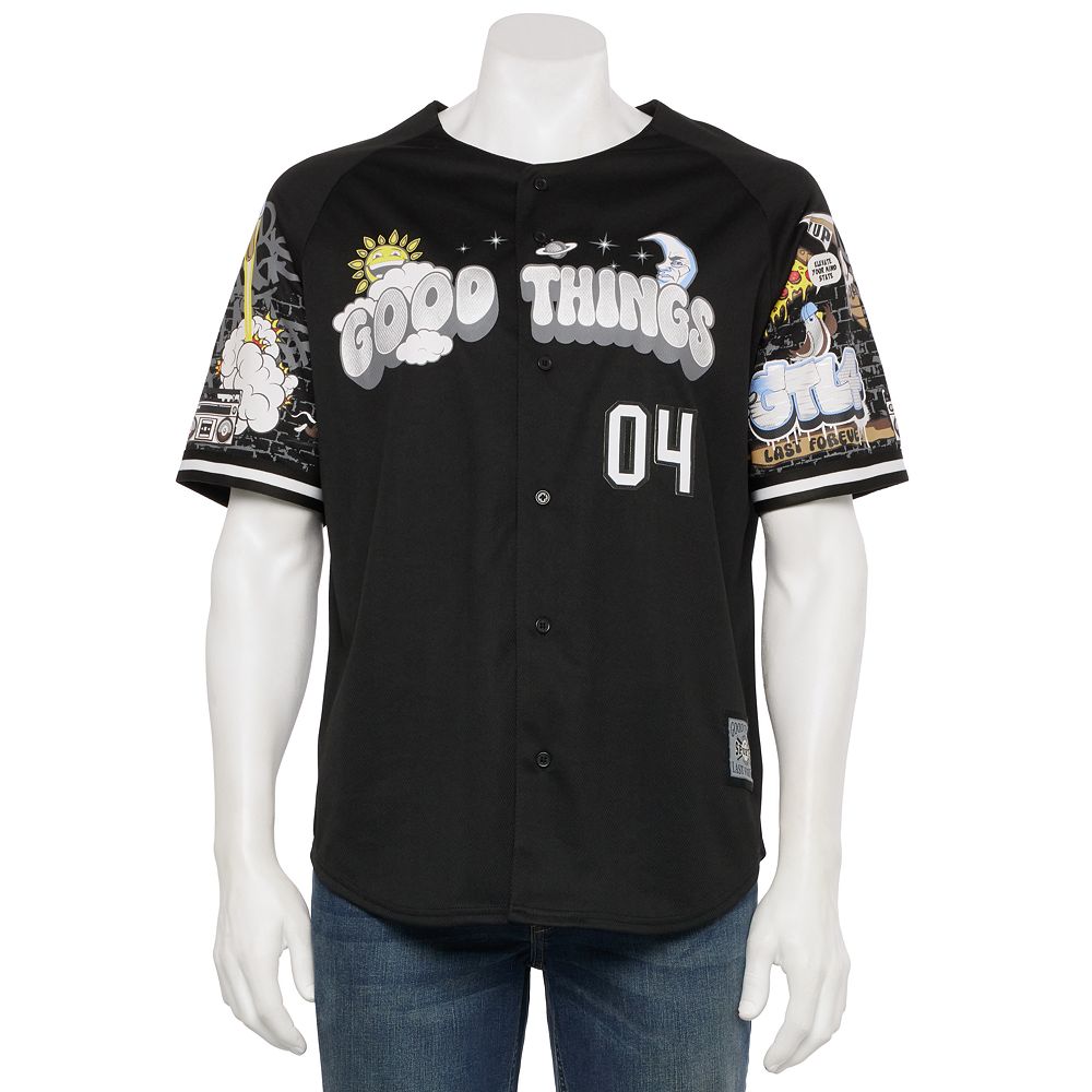 Men's GTL4 Good Things Signature Comic Graphic Baseball Jersey