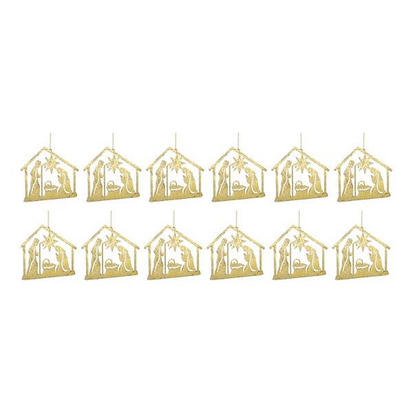 Melrose 12-pc. Metal Holy Family Christmas Ornament Set