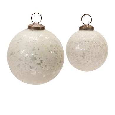 Melrose 4-pc. Frosted Glass Ball Christmas Ornament Set
