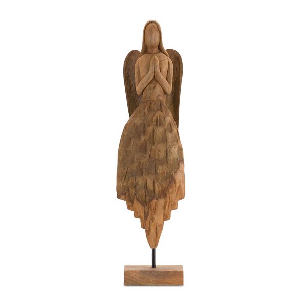 Melrose Carved Mango Wood Angel Table Decor