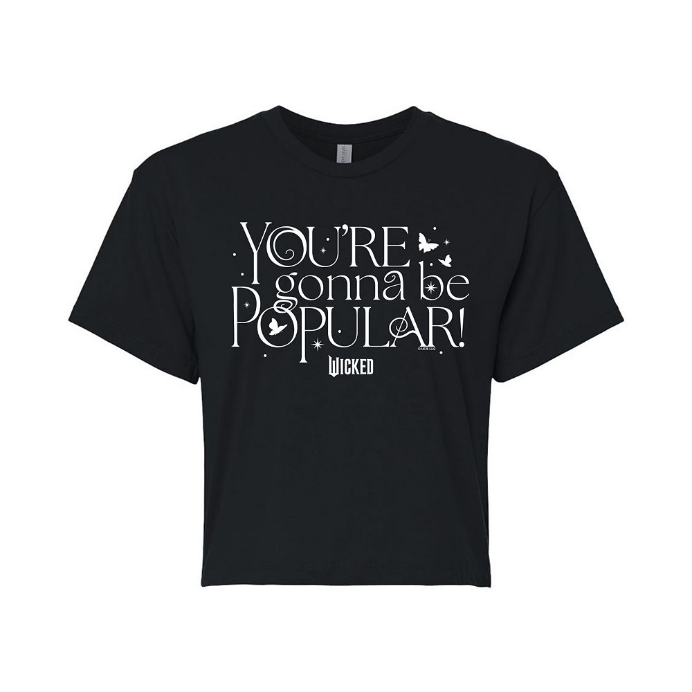 Juniors' Wicked You're Gonna Be Popular Cropped Tee
