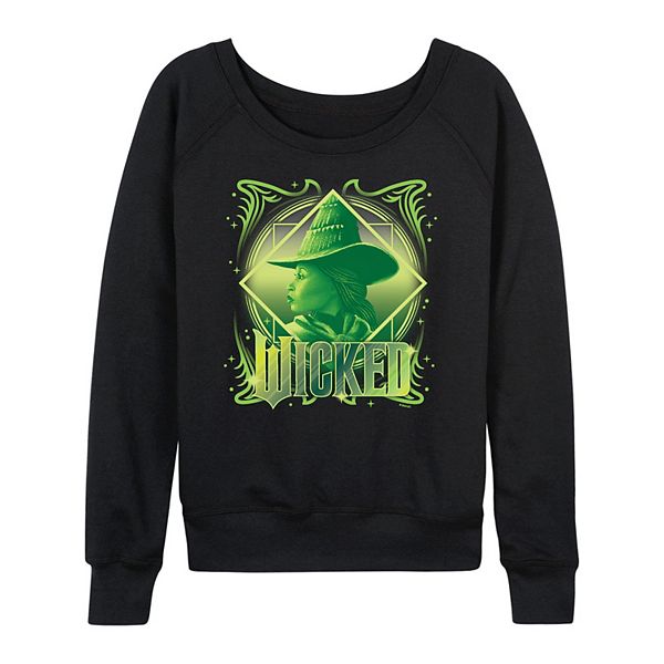 Women's Wicked Elphaba Portrait French Terry Long Sleeve Tee