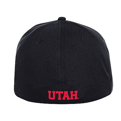 Men's Under Armour Black Utah Utes Sideline Blitzing Accent Flex Hat