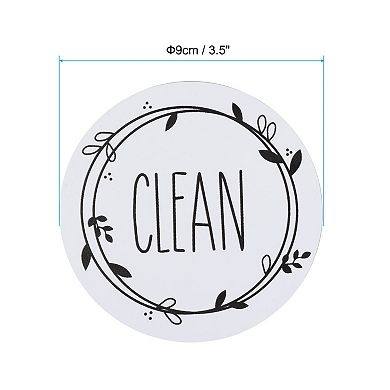 Dirty Clean Dishwasher Magnet, 2 Pack Round Dish Washer Kitchen Clean ...