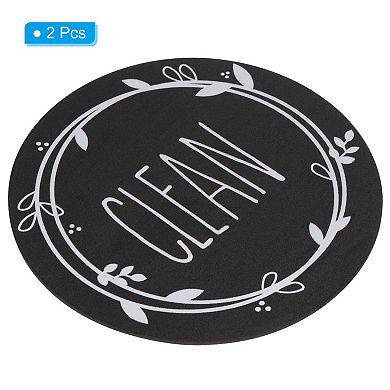 Dirty Clean Dishwasher Magnet, 2 Pack Round Dish Washer Kitchen Clean ...