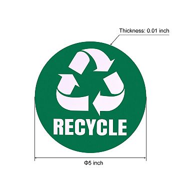 Recycle Sticker Trash Can Bin Labels 5" Recycling Vinyl For Home ...